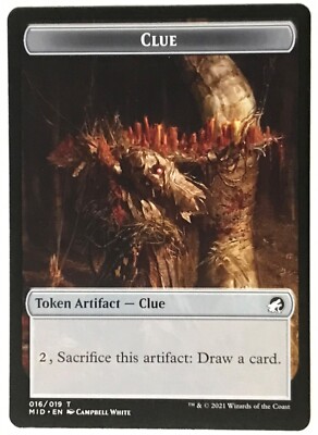 CLUE token artifact Innistrad Midnight Hunt MTG Magic the Gathering NM ...