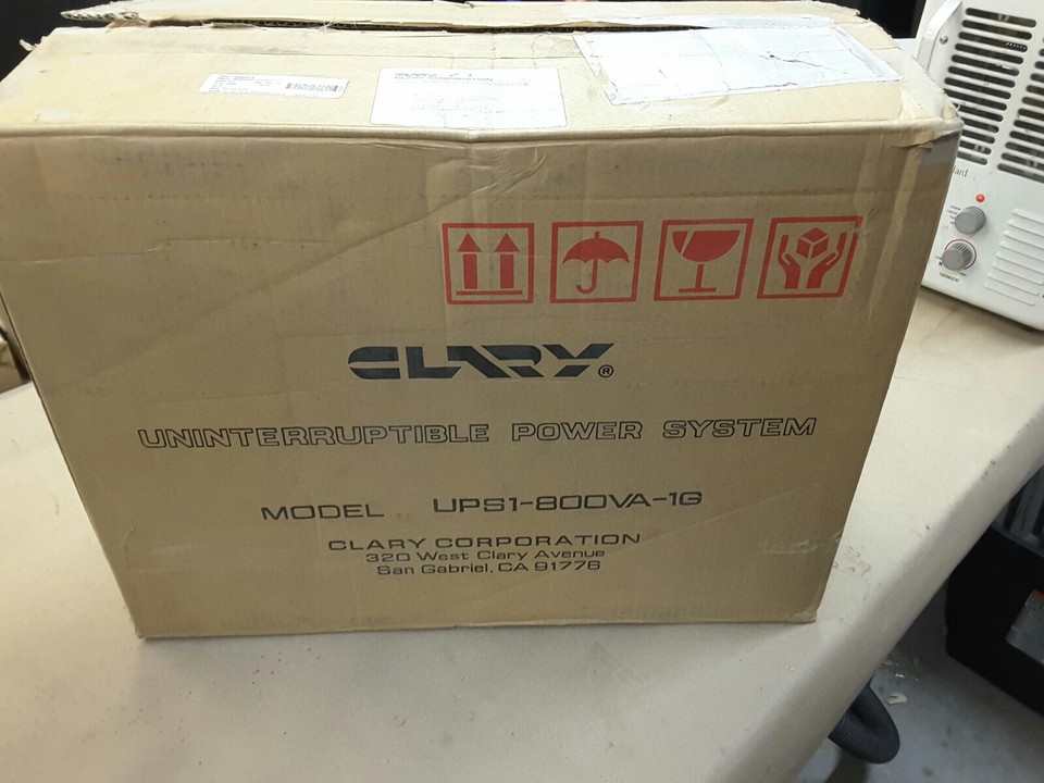 Clary 120VAC UPS1-800VA-1G Uninterruptible Power Supply UPS battery ...