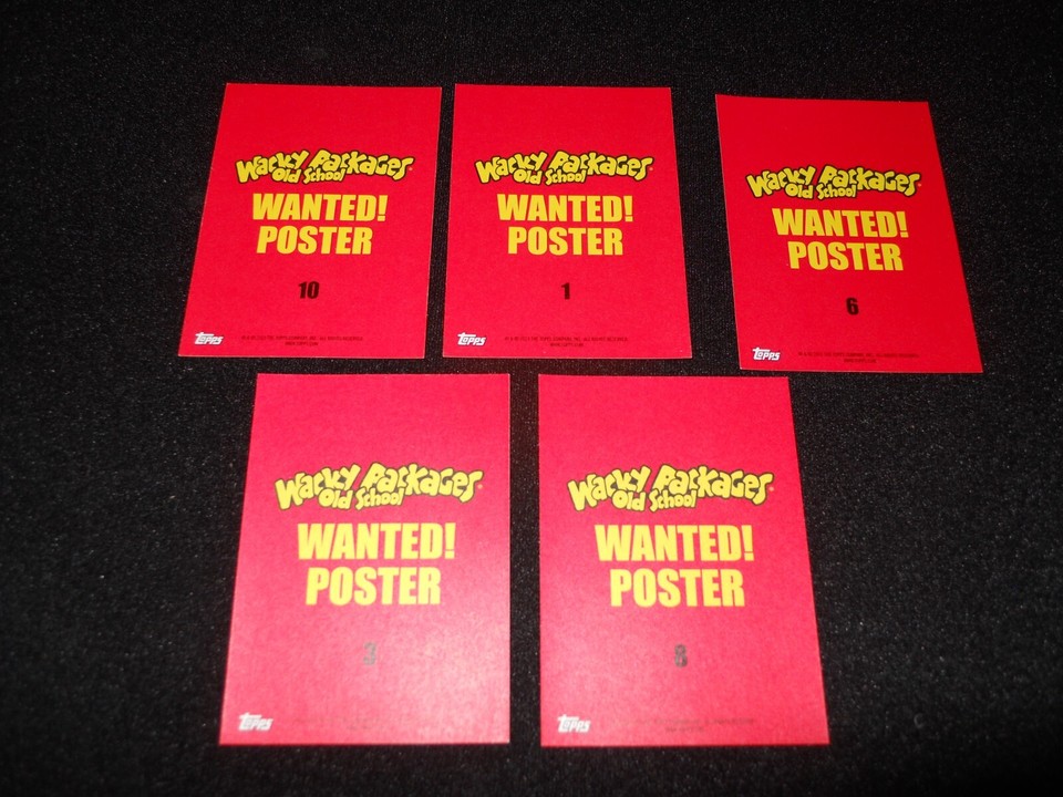 Wacky Packages OLD SCHOOL 11 LOT OF 5 WANTED poster cards 1 3 6 8 10 | eBay