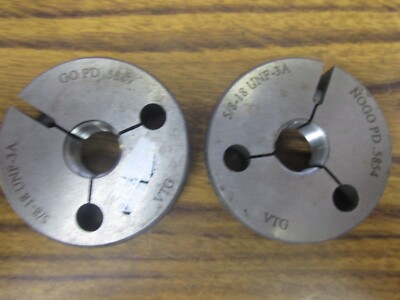 Go & No Go Thread Ring Gage Set 5/8"-18 UNF-3A | eBay
