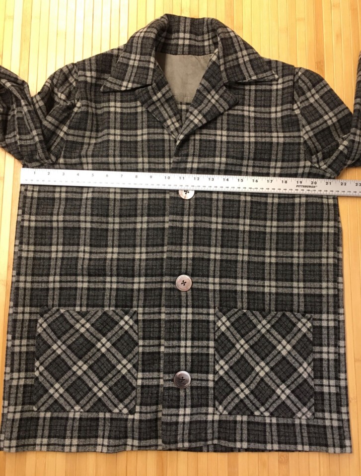 Vintage 40s/50s Wool Plaid Pendleton Style 49er Jacket Sm/Med | eBay