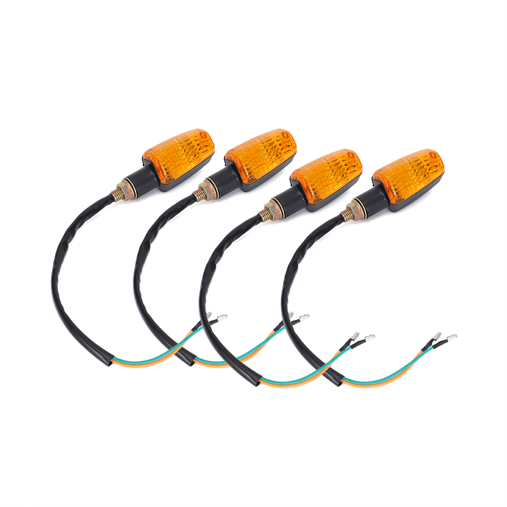 4X Motorcycle 6V Turn Signal Light Blinker Indicator Amber Lens LED ...