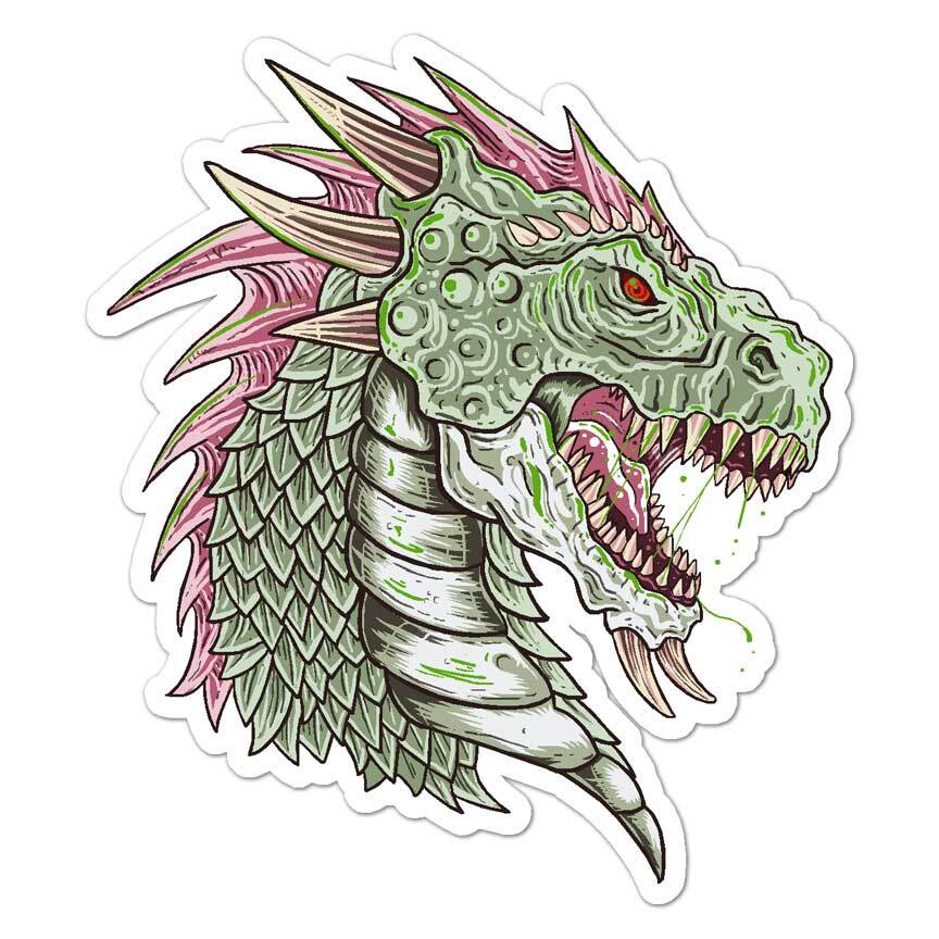 Dragon Head, Vinyl Decal Sticker, Indoor Outdoor, 3 Sizes, #7989 | eBay