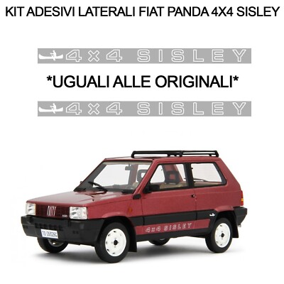 Adesivi Fiat Panda 4X4 141 SISLEY CANOE Scritte Sotto Porta Stickers ...