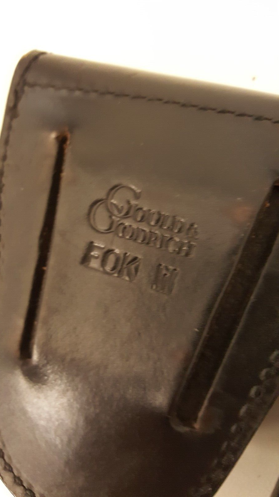 9 pc lot of Gould Goodrich leather holders dual mag handcuff mag light ...