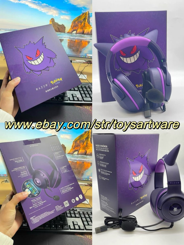 Razer x Pokémon Gengar Wired Headset Headphone | eBay