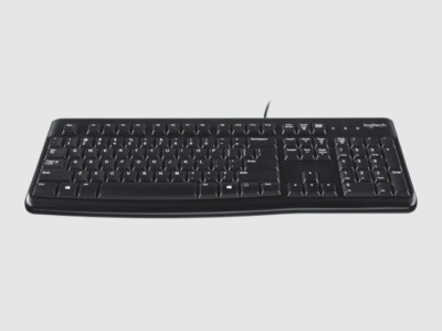 Logitech - K120 Full-size Wired Membrane Keyboard for PC with Spill ...