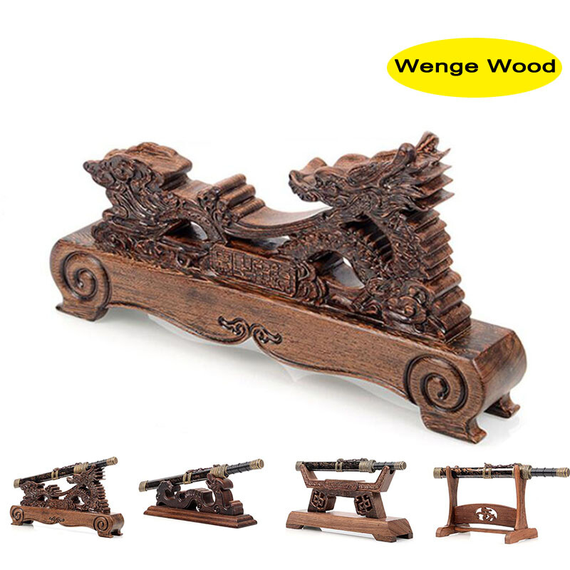 Wenge Samurai Sword Wakizashi Tanto Katana Holder Stand Dragon Rack 6 ...