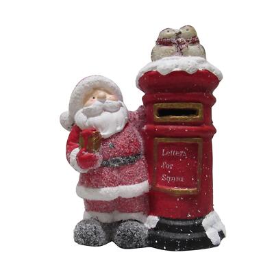 Christmas Santa Letter Box Ornament (Xmas Traditional Postbox Festive ...