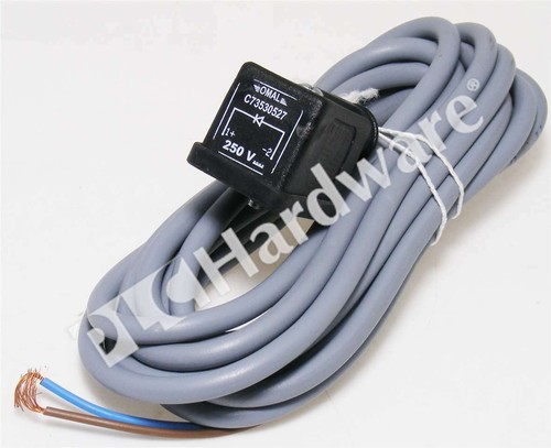 OMAL VDN-220-00 Solenoid Valve Connector Form B Molded 11mm Cable 2m ...