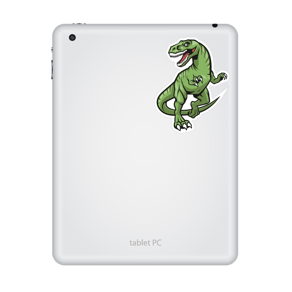 2 x Glossy Vinyl Stickers - T-Rex Dinosaur Cool Kids Laptop Funny Decal ...