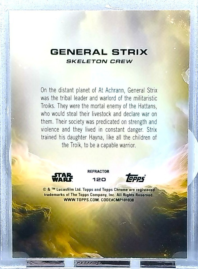 2025 Topps Chrome Star Wars #120 General Strix RC Debut RayWave ...