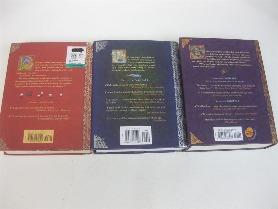 Cornelia Funke Lot All 3 Inkheart Trilogy Hardcovers Inkspell Inkheart ...
