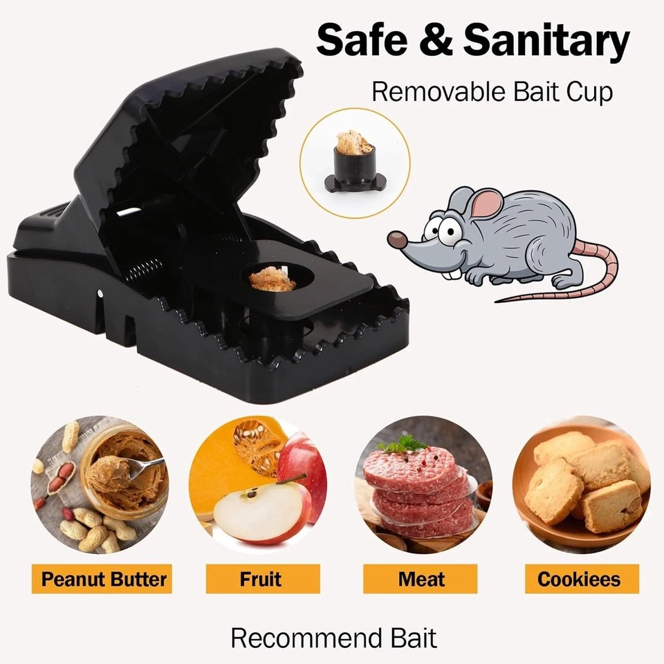 2/4/6 Large Mouse Traps Rat Mice Killer Snap Trap Power Rodent Heavy ...