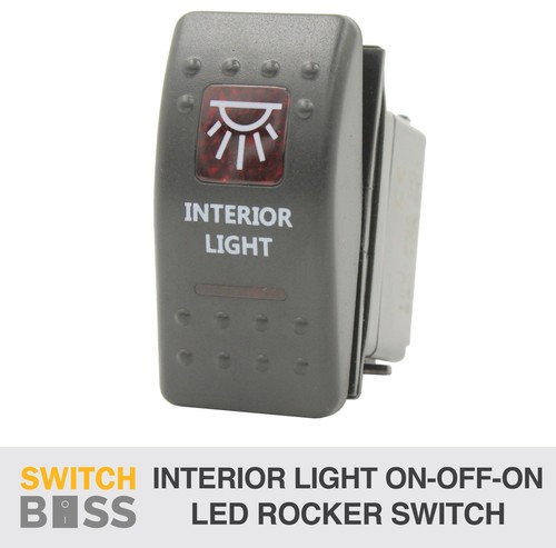 Rocker Switch INTERIOR LIGHT ON-OFF-ON - Red - LED Toggle Caravan ...