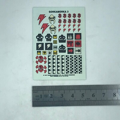 Classic Space Ork Gorkamorka 3 Transfer Sheet - Warhammer 40K T178 ...