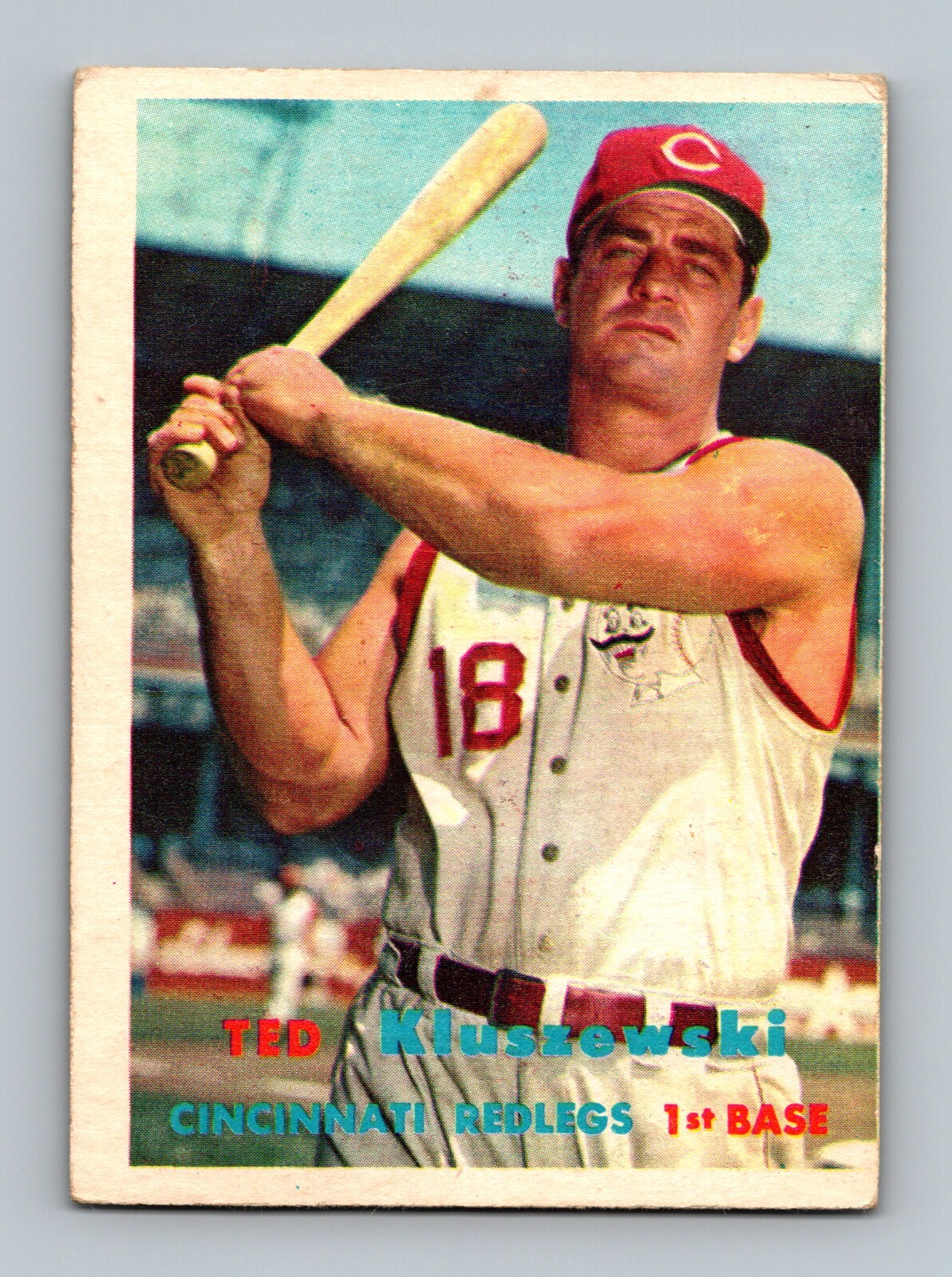 1957 Topps #165 Ted Kluszewski VGEX-EX (MC) Cincinnati Reds HOF ...