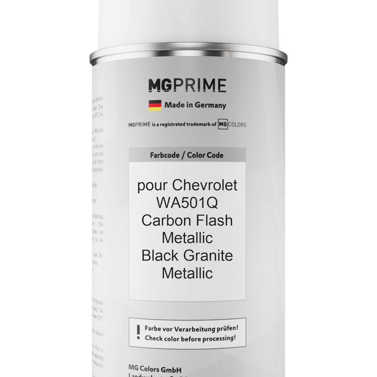 Peinture kit bombe aérosol 2C pour Chevrolet WA501Q Carbon Flash ...
