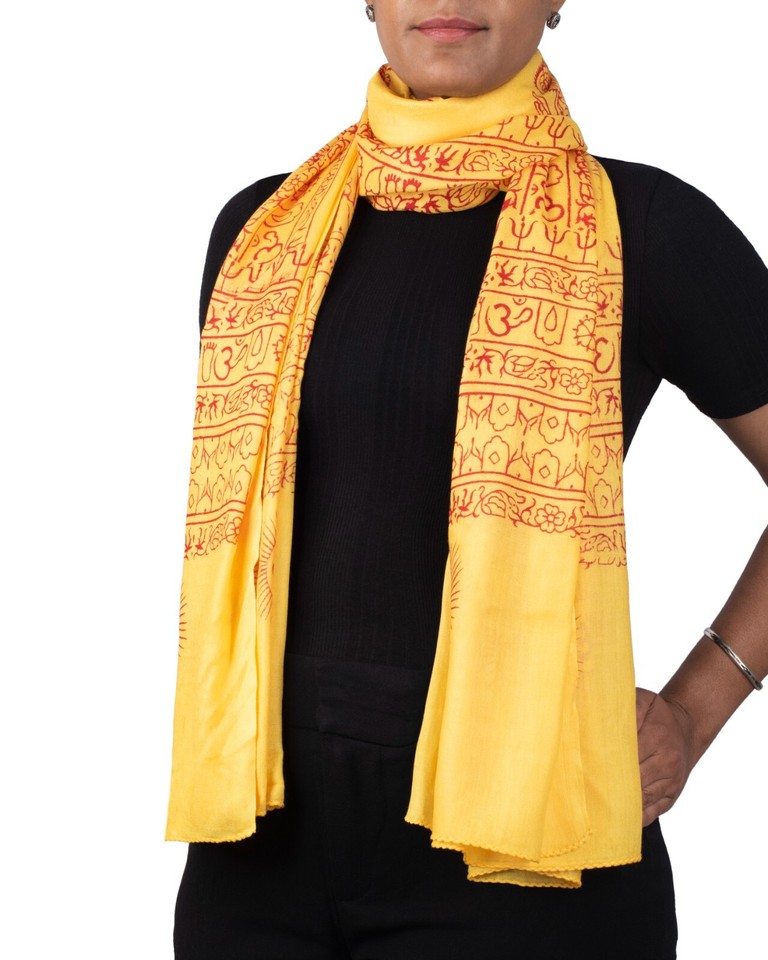 Ganesha Yoga Scarf Meditation Shawl Large Beach Wrap Hindu Prayer Stole ...