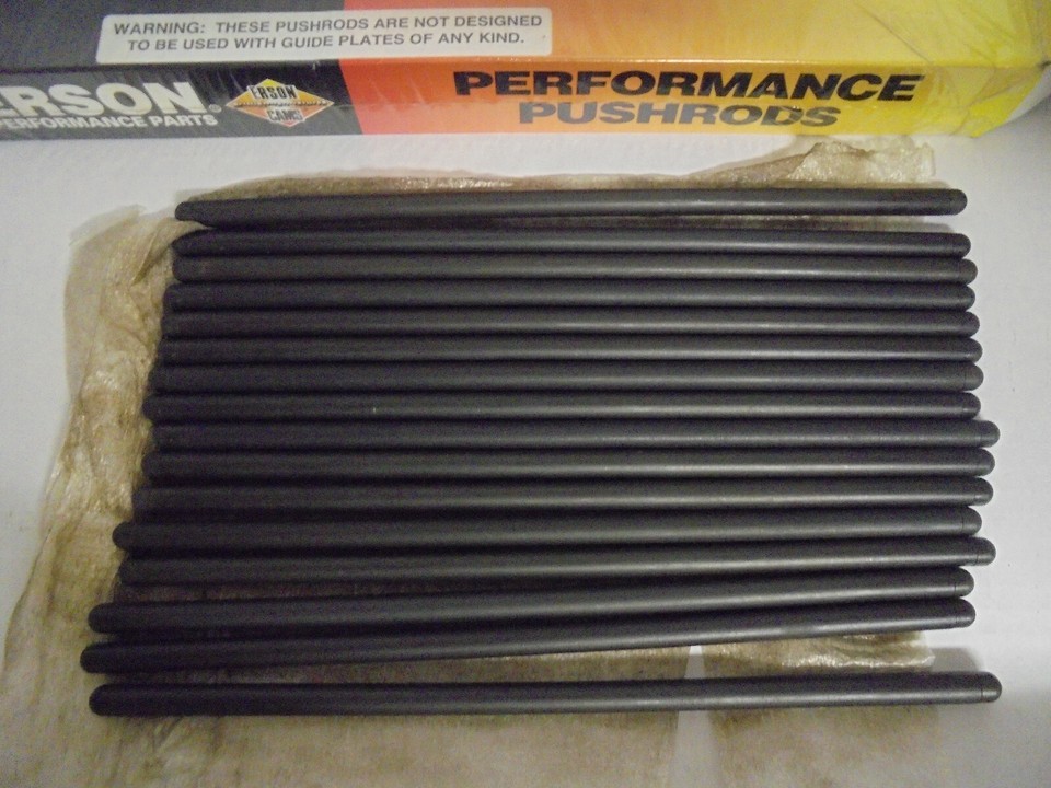 NOS ERSON E917021 CHROME MOLY 5/16 PUSHRODS 9.140 LONG qty 16 MOPAR 413 ...