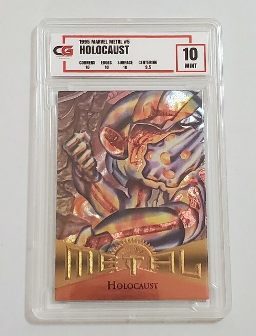 10 MINT HOLOCAUST 1995 MARVEL METAL #5 COMIC CARD RARE Fresh Pull ...