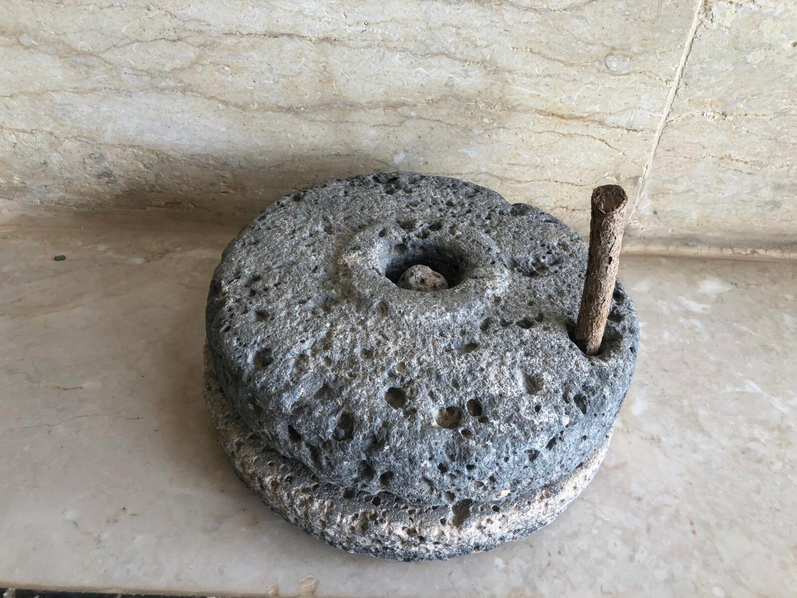 ancient millstone Wheat grinding and seeds grainmill quern stone tribes ...