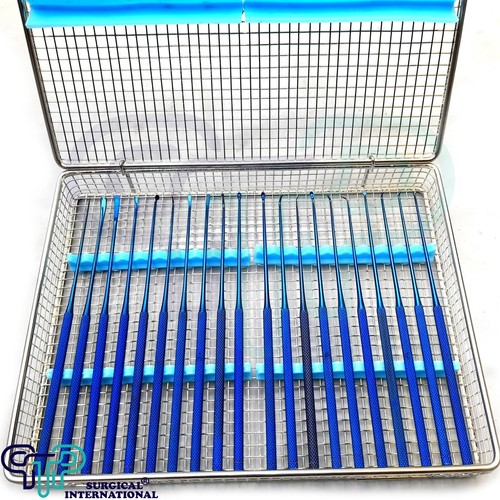 Rhoton micro dissector expanded 20 pcs set stainless steel Blue in ...