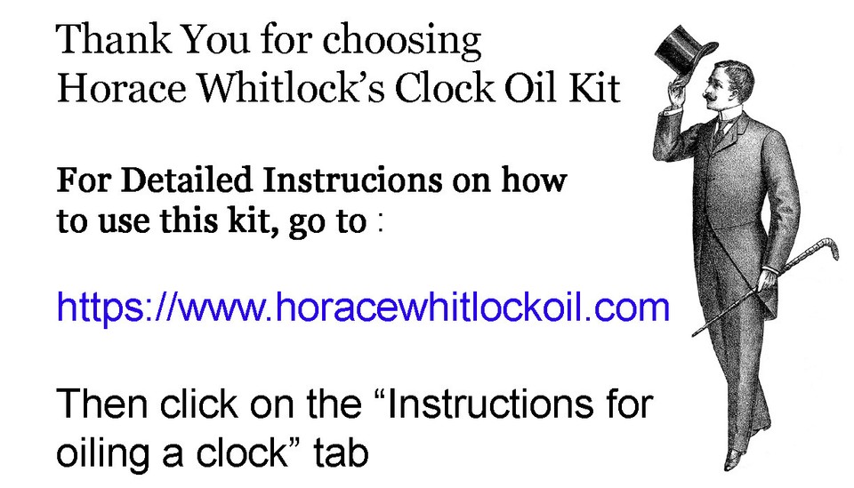 Clock Oil Kit - Perfect for all Clocks, Grandfather Clocks, Cuckoo ...
