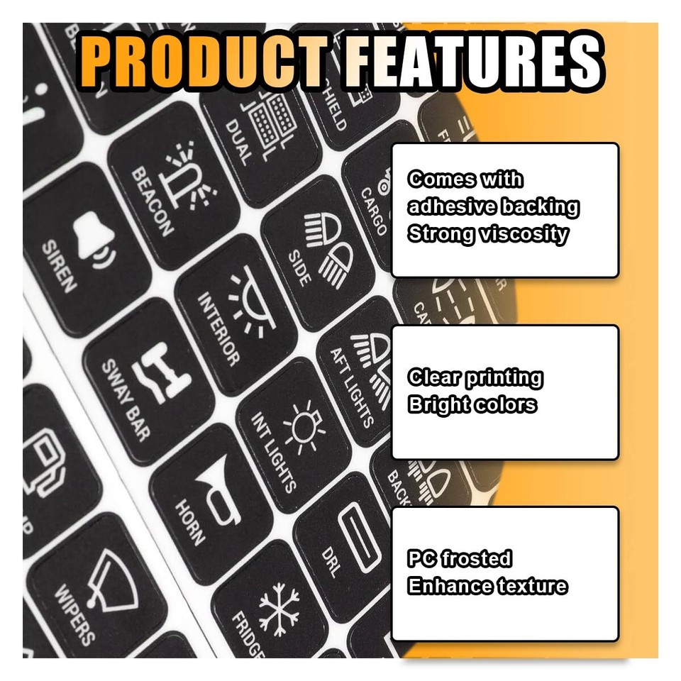 120PCS Auto Switch Panel Labels Decal Kit for Car Dashboard Boat RV | eBay
