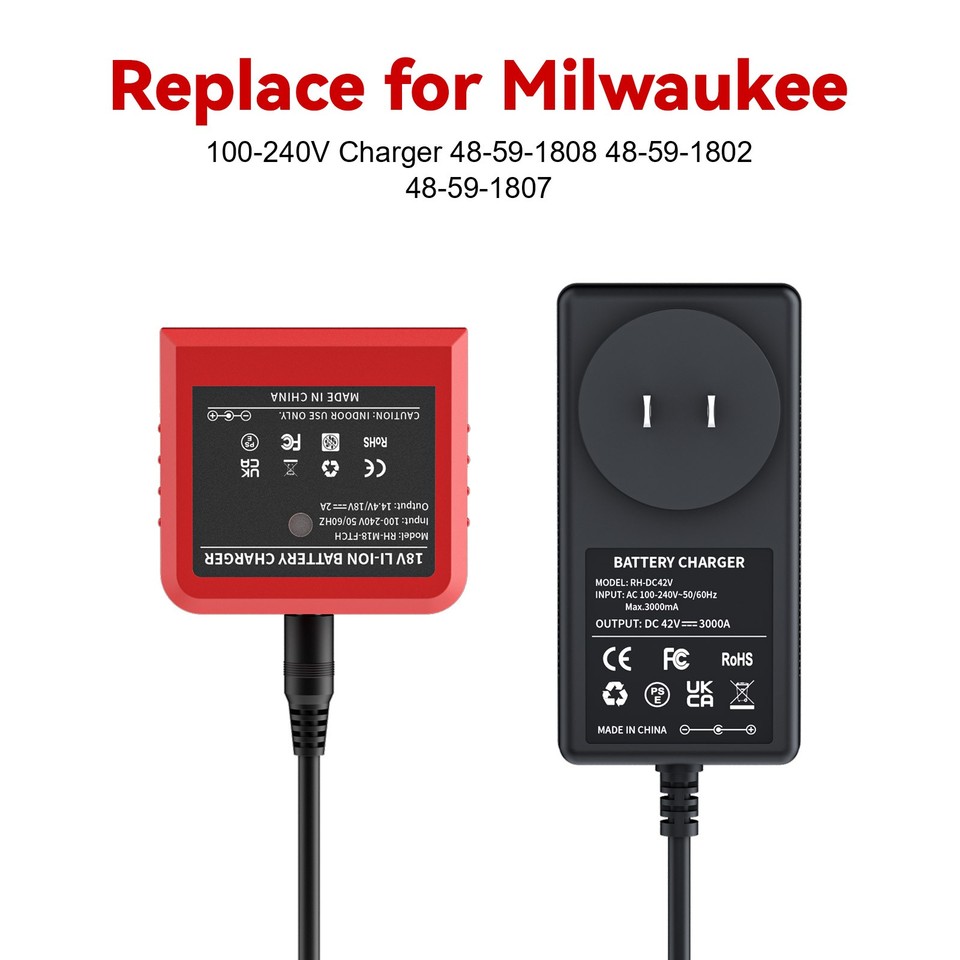 Charger 12V-18V Dual Voltage For Milwaukee For M18 For M12 Battery 48 ...