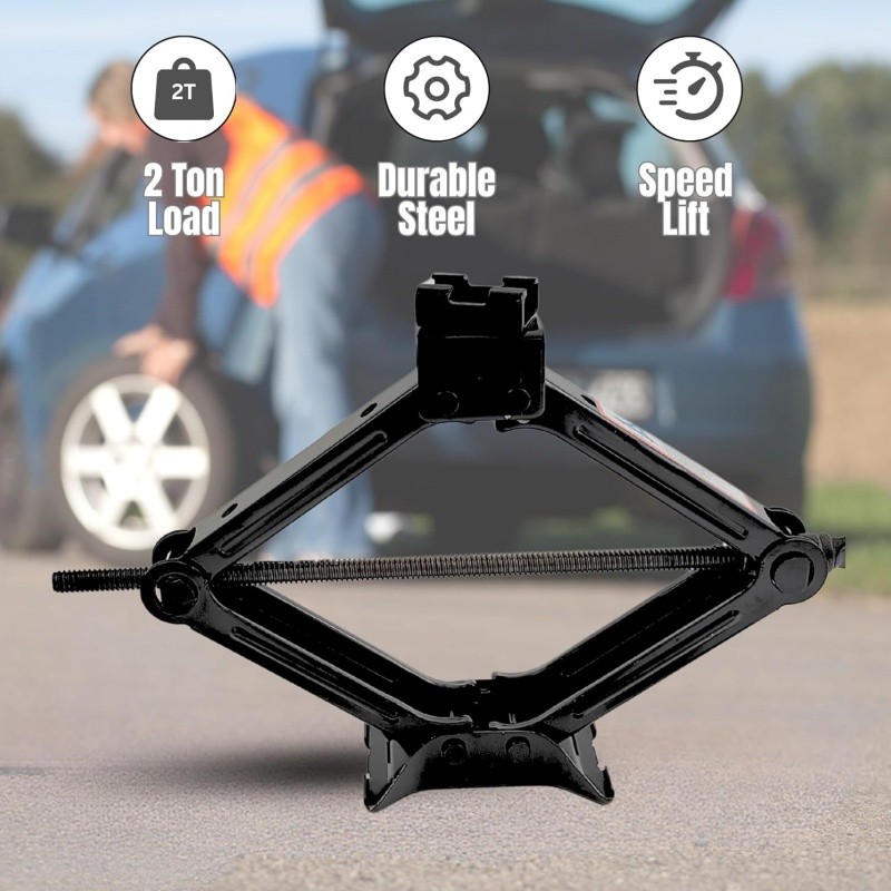 2 Ton Universal Scissor Jack Portable Tire Changing Kit for SUV MPV Car ...
