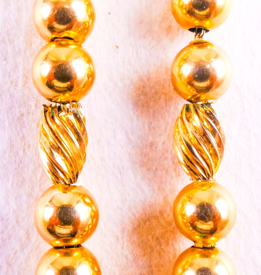 14K Yellow Gold Add-A-Bead Bead Beaded Ball Chain Necklace 5.25g | eBay