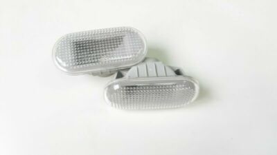 White Crystal side marker light fender lamp indicator fit Nissan Navara ...