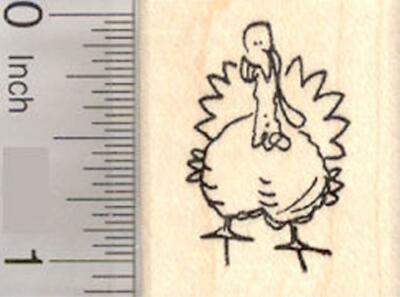 Small Grinning Turkey Rubber Stamp, Thanksgiving D19010 WM | eBay