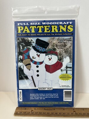 Vintage Winfield Collection Full Size Woodcraft Snowy Hug Pattern 46 ...