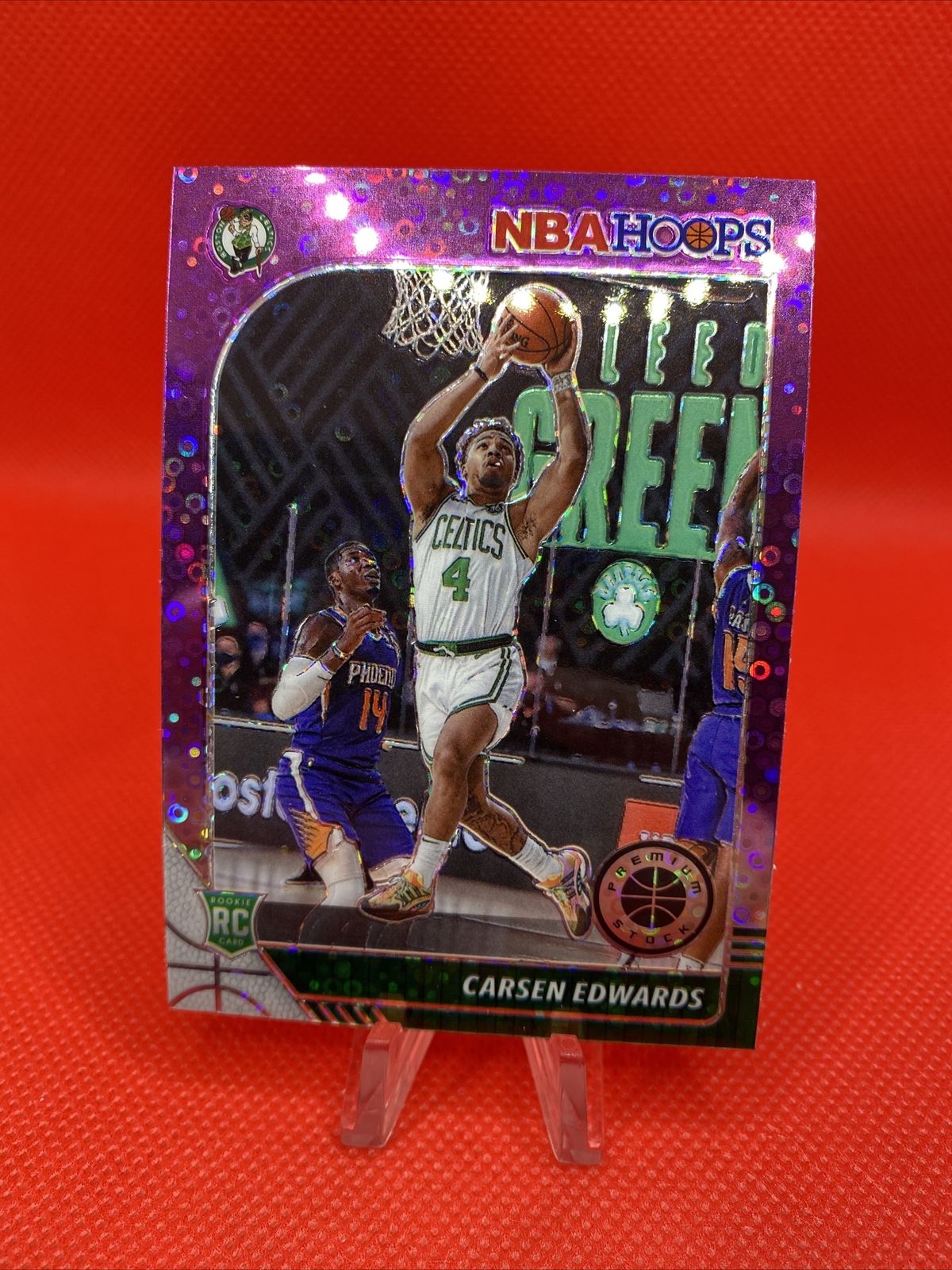 2019-20 Panini NBA Hoops Premium Stock - Carsen Edwards #227 Purple ...