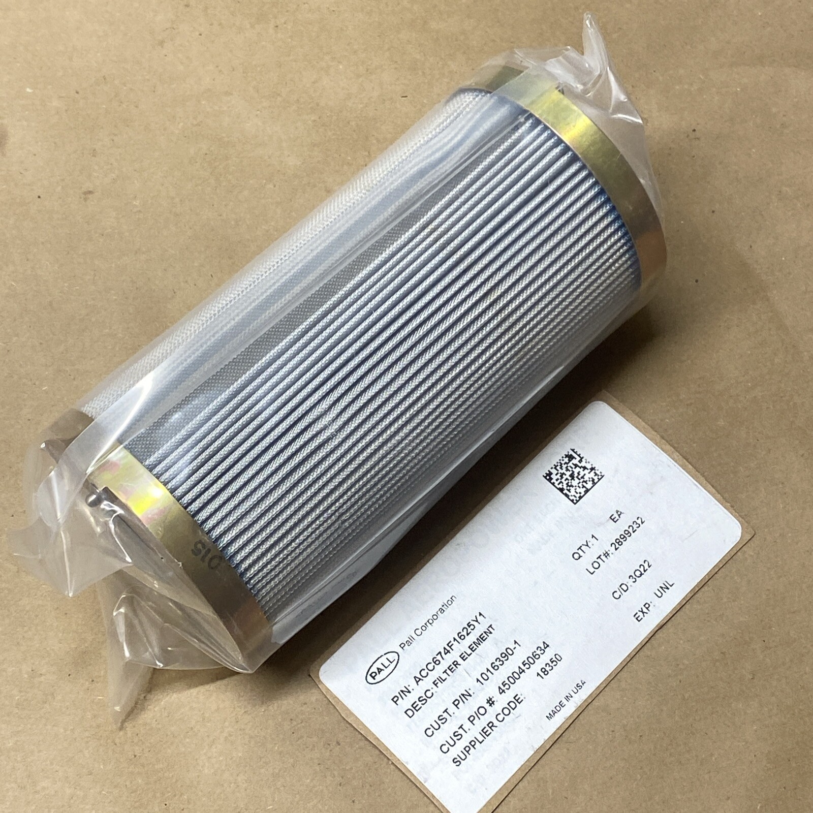 PALL AEROPOWER FILTER ELEMENT P/N ACC674F1625Y1 / 1016390-1 | eBay