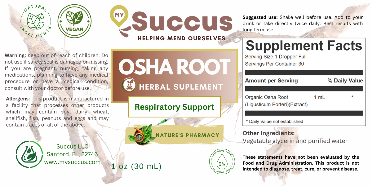 Osha Root Tincture - (Respiratory Support) - Alcohol Free | eBay