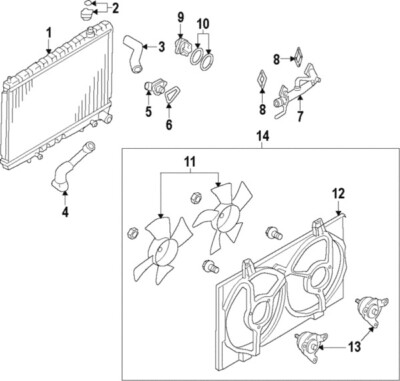 21460-1AA0A Nissan Radiator assy 214601AA0A, New Genuine OEM Part | eBay