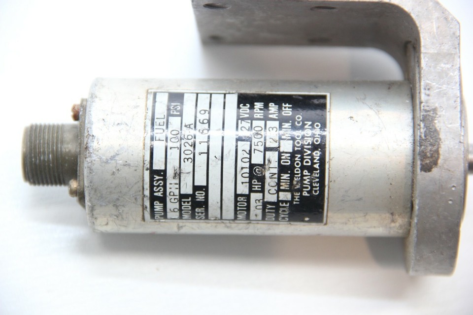 Globe Fuel Pump Motor 28 VDC, P/N: 3026-A | eBay