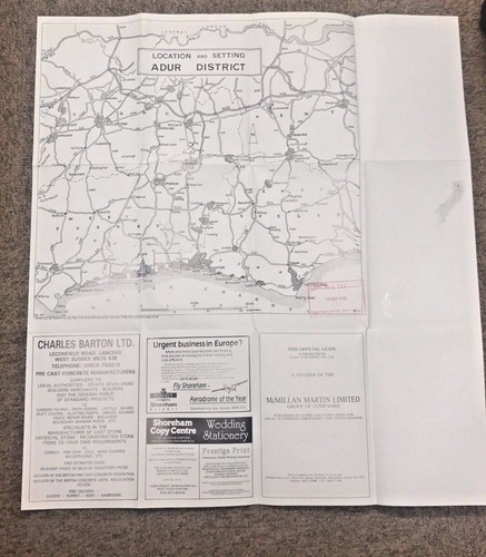 Location and Setting Adur District - Map of the Adur District | eBay UK