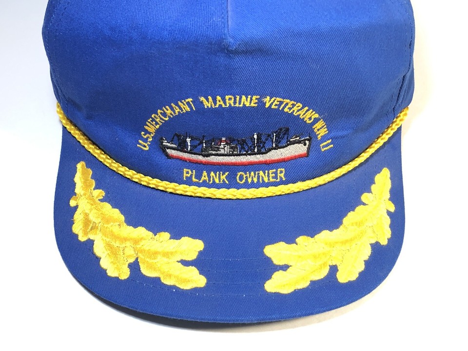 Vintage US Merchant Marine WWII Veteran Hat Cap - Plank Owner ...