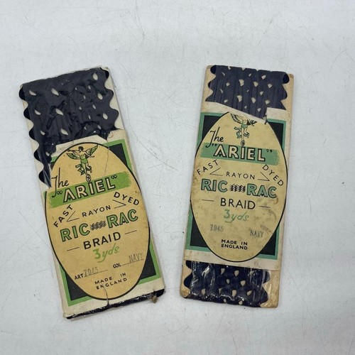 Ariel Rayon Navy Ric Rac Braid Rick Rack NOS Lot of 2 | eBay