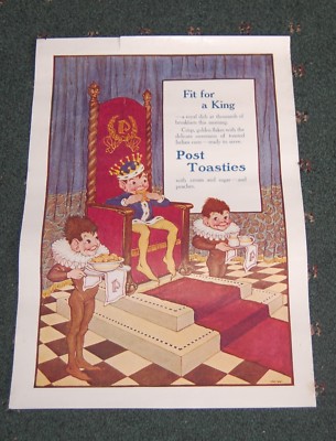 Vintage 1910s-20s Poast Tosties Poster Toastie Elves 11 x 16" | eBay