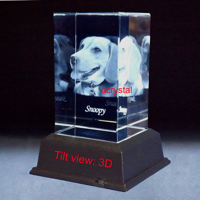 Personalized 3D laser photo crystal engraving custom photo crystal ...