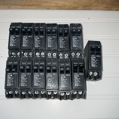 Eaton BR2020 20A 120V Tandem Breaker - Black Lot Of 13 786676370257| eBay