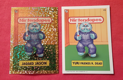 garbage pail kids gold refractor nintendo game over jason friday the ...