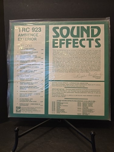 Ambience Exterior Sound Effects LP record 1983 Total Recording ...