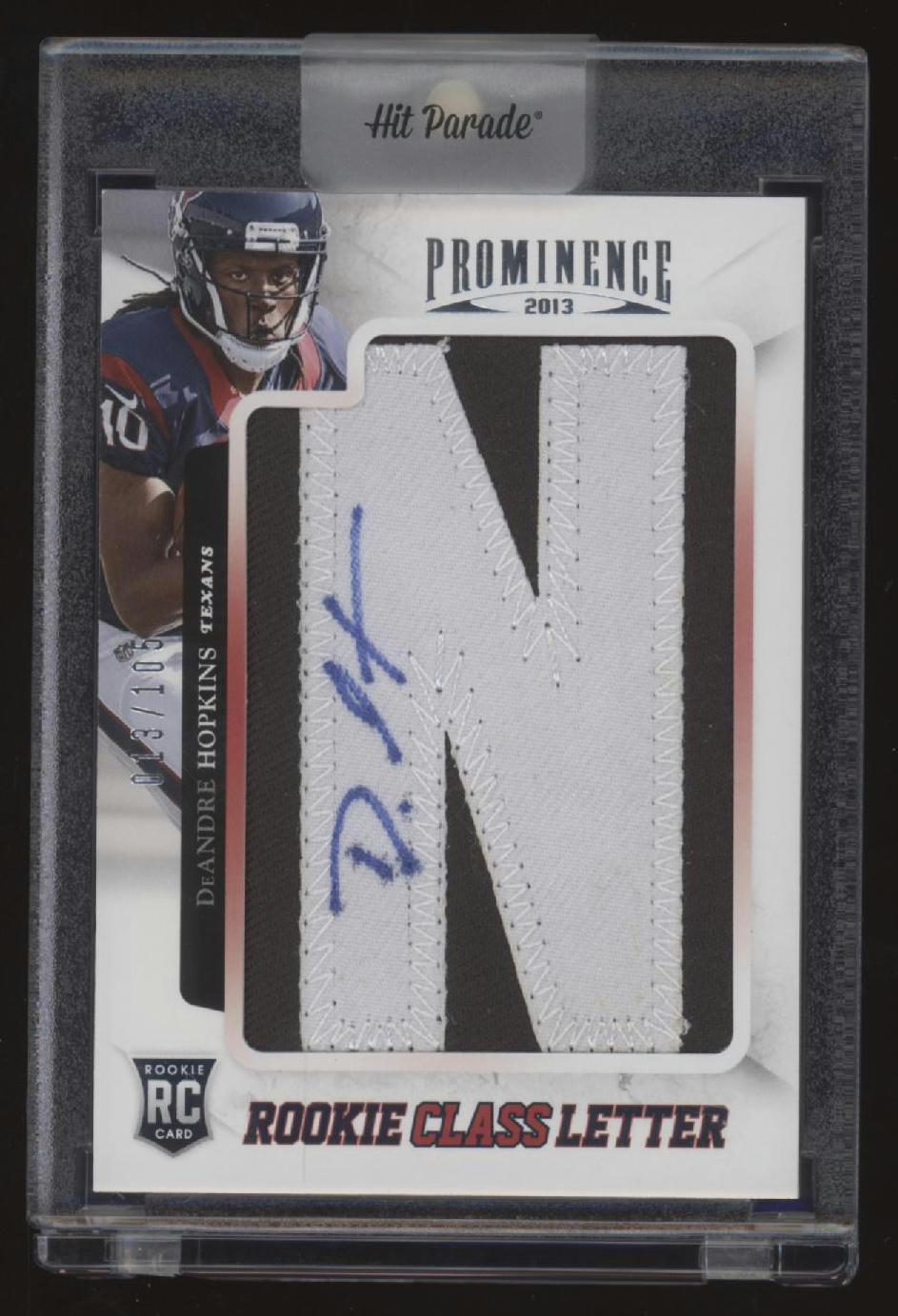 DeAndre Hopkins 2013 Panini Prominence #124 Rookie Class Letter ...