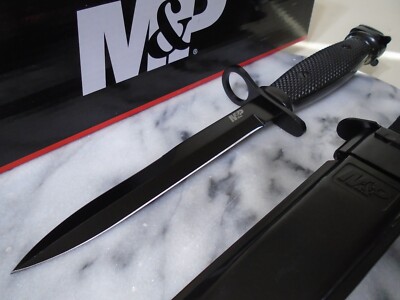 Smith & Wesson M&P Dagger Fixed Blade Knife Dual Edge Bayonet Factory ...
